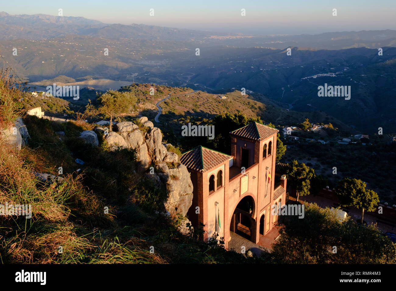 Entrance to the village of Comares, Axarquia, Malaga, Spain Stock Photo ...