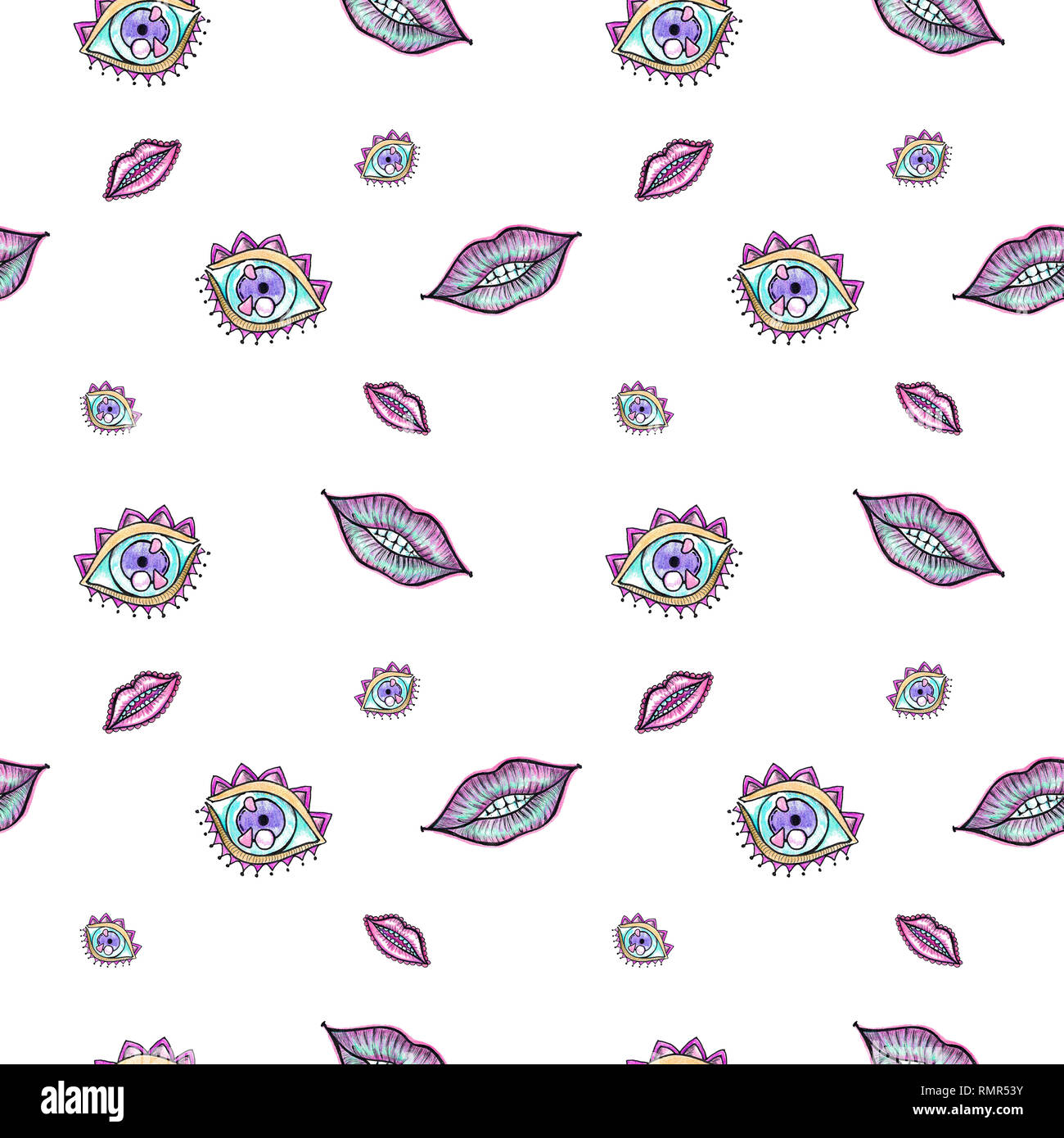 Girl pattern texture seamless Cut Out Stock Images & Pictures - Alamy