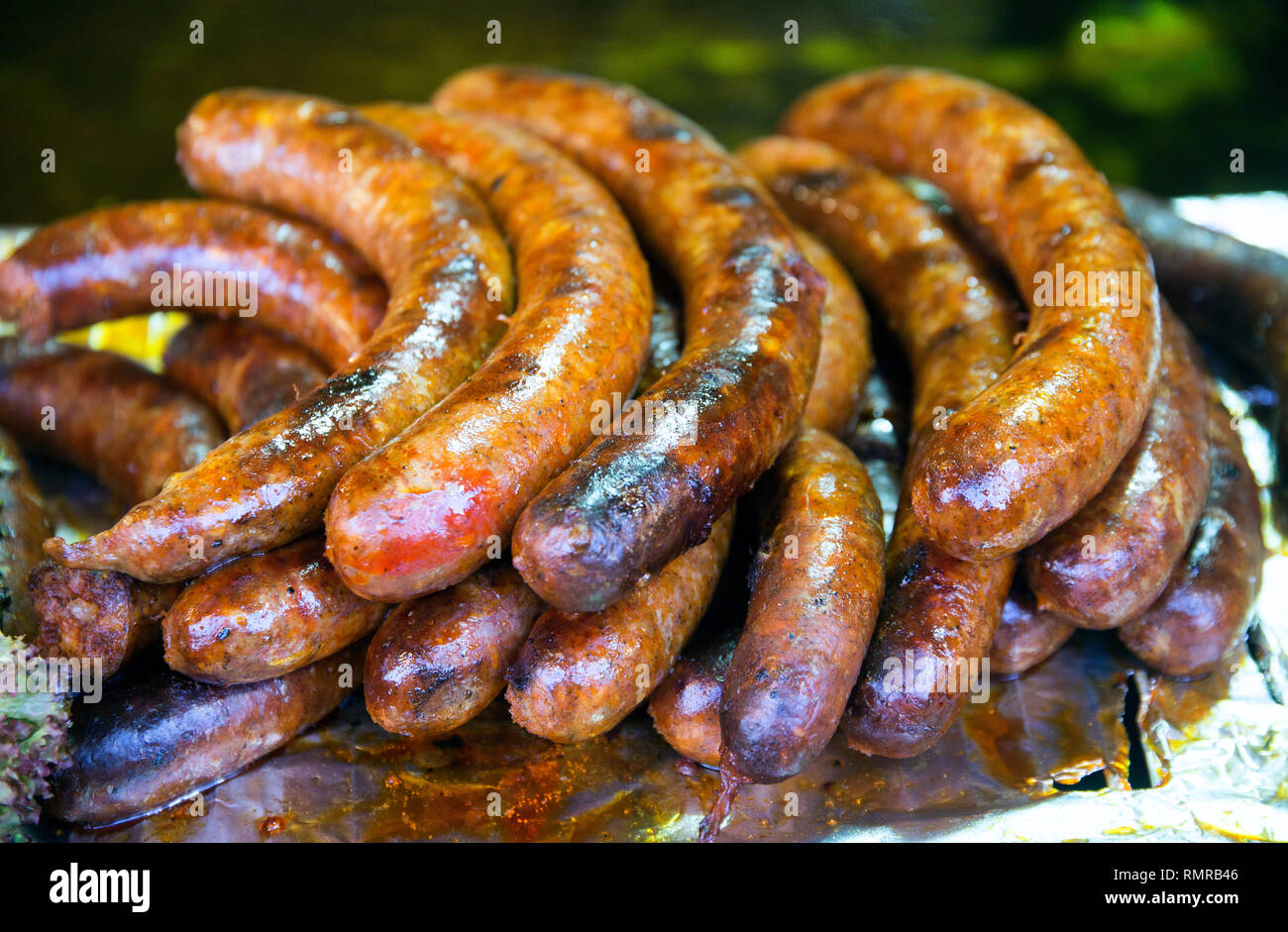 Closeup of traditional hungarian meat foodish name is hurka Stock Photo ...