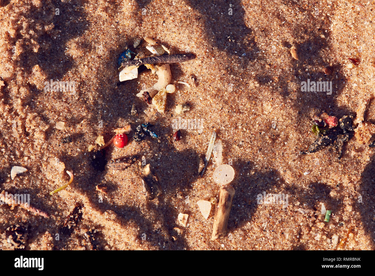 micro plastic nurdles with seaweed Stock Photo - Alamy