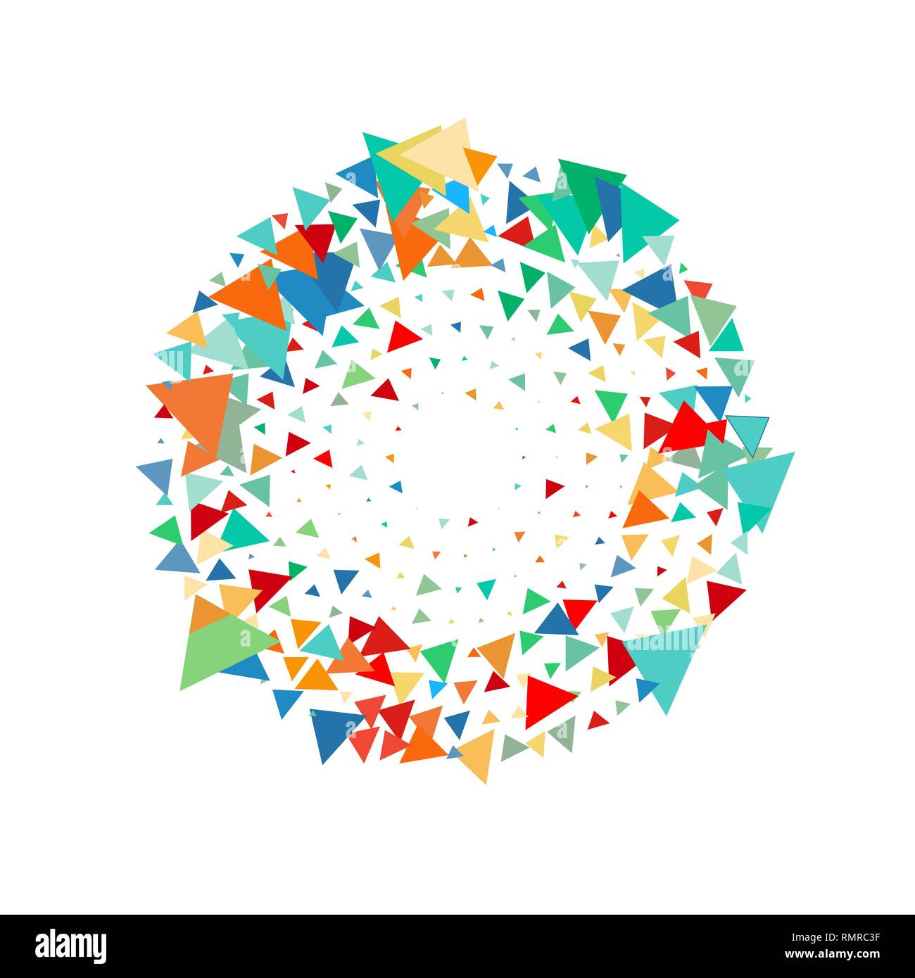 color triangle halftone frame. design vector illustration Stock Vector ...