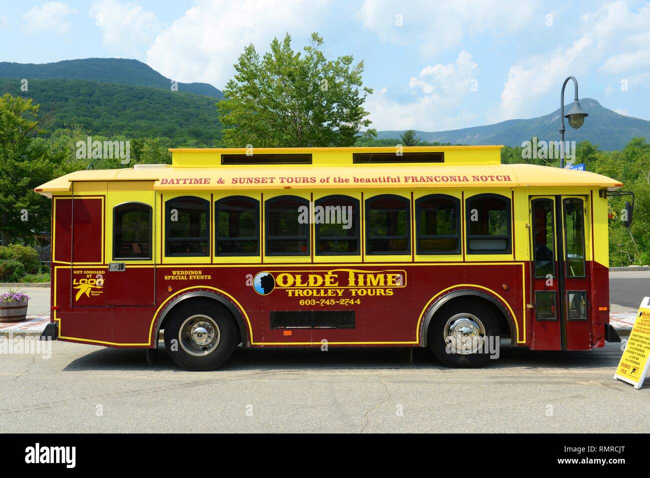 Olde Time Trolley Tours of Loon Mountain in White Mountain National ...