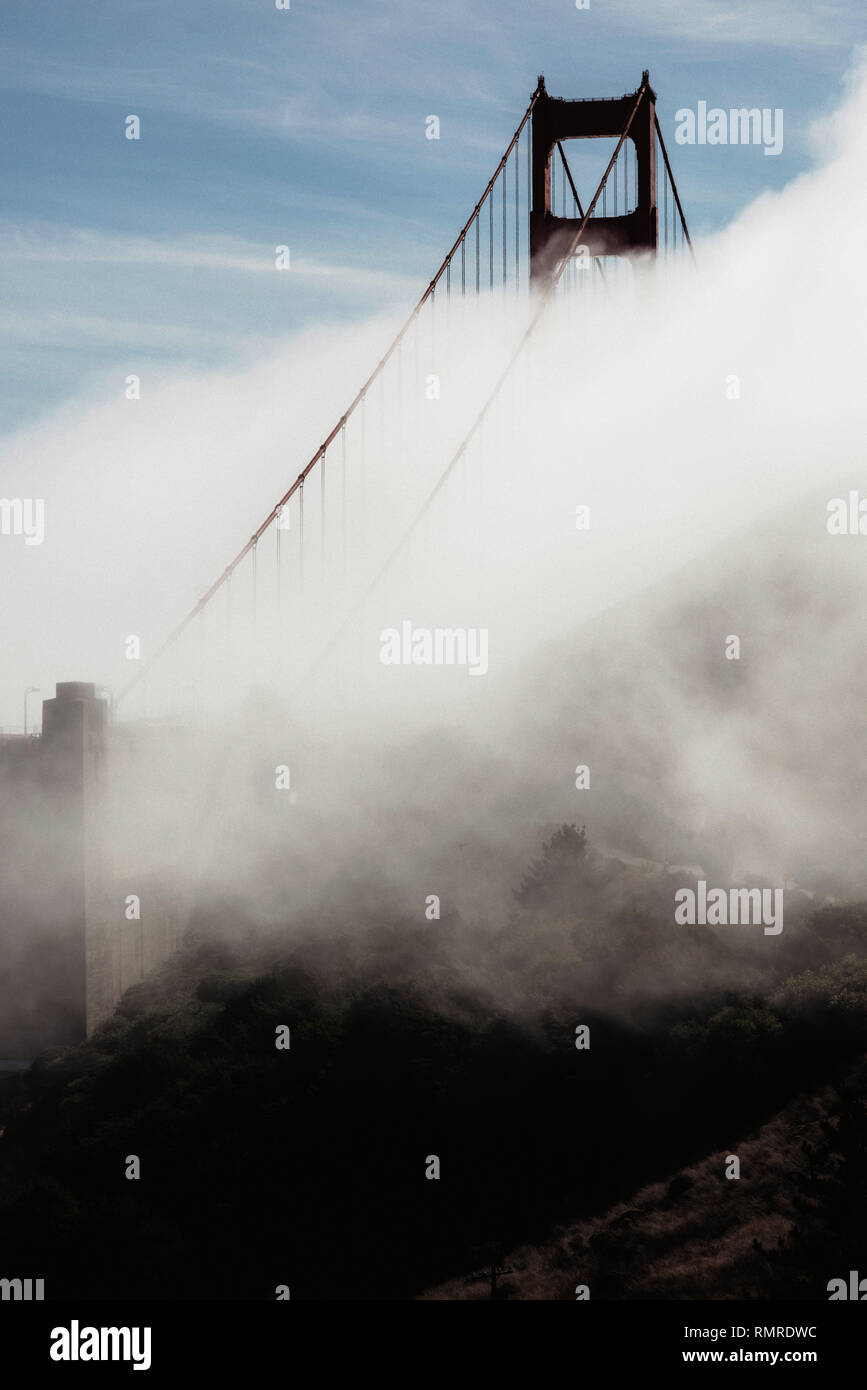 Golden Gate Bridge in the mist. San Francisco. CA Stock Photo - Alamy