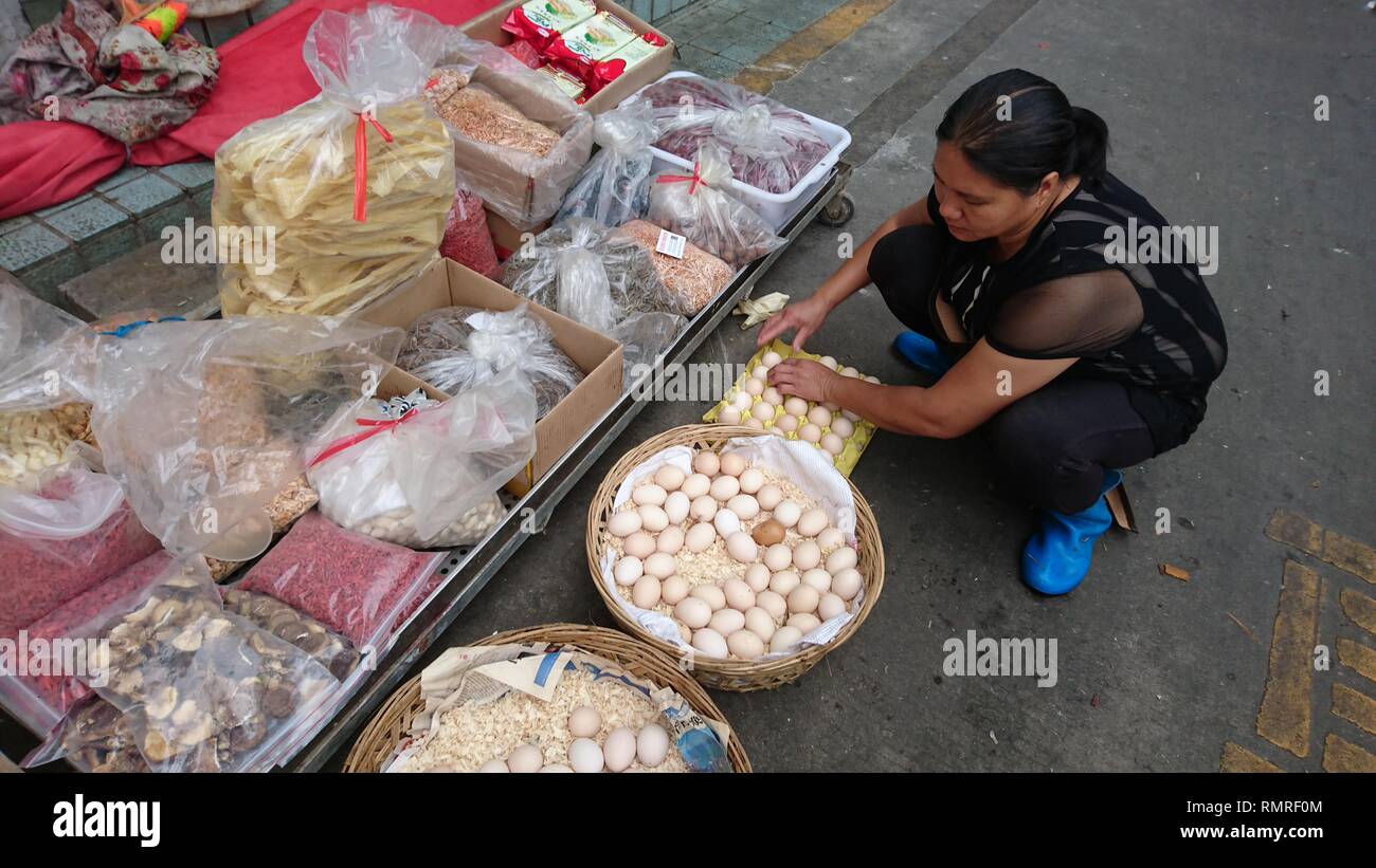 Shenzhen, China: Stores selling chicken, duck and egg products Stock ...
