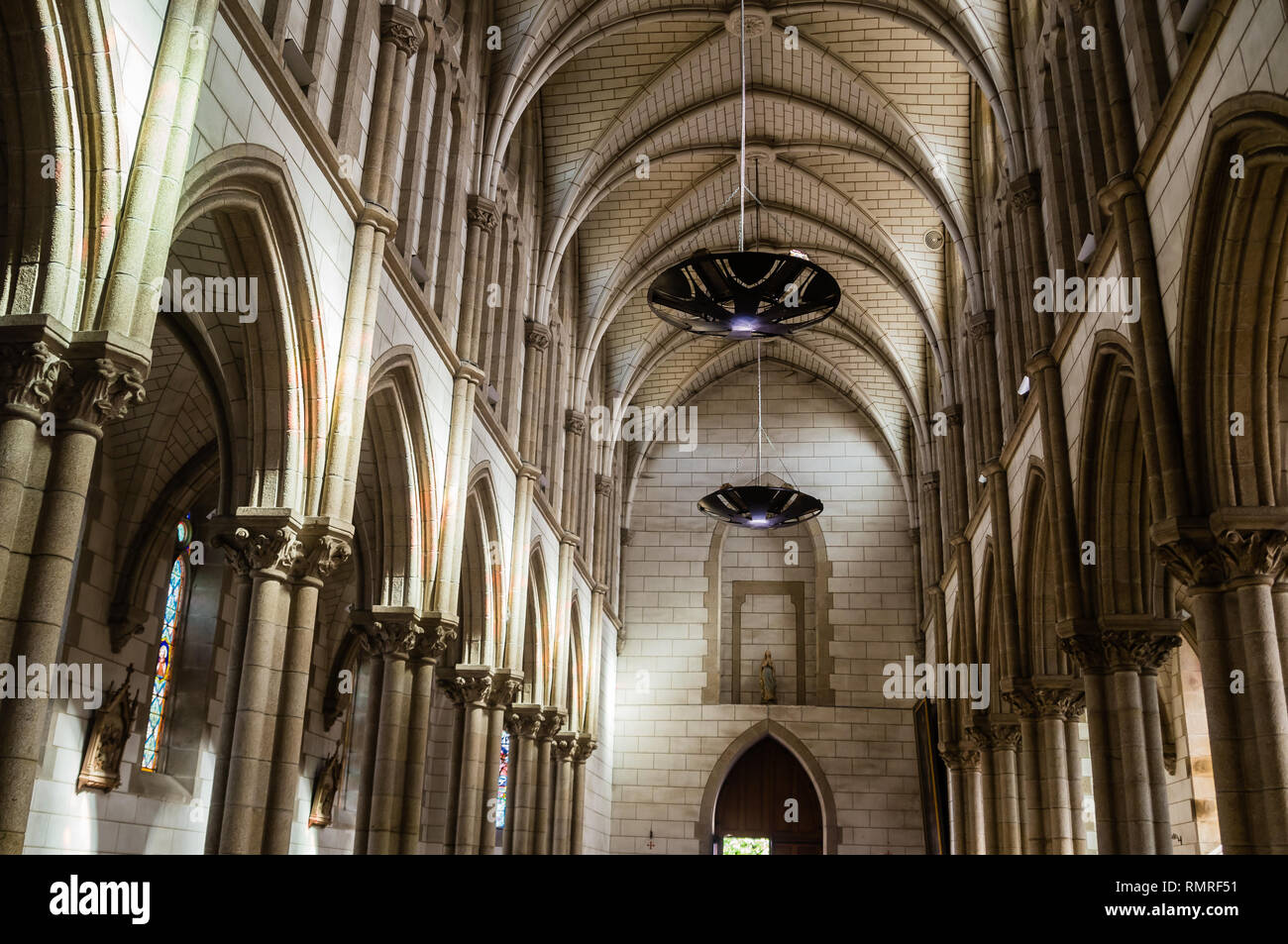 Interior of Church of the Sacred Heart (Eglise du Sacre-C?ur). Pont ...