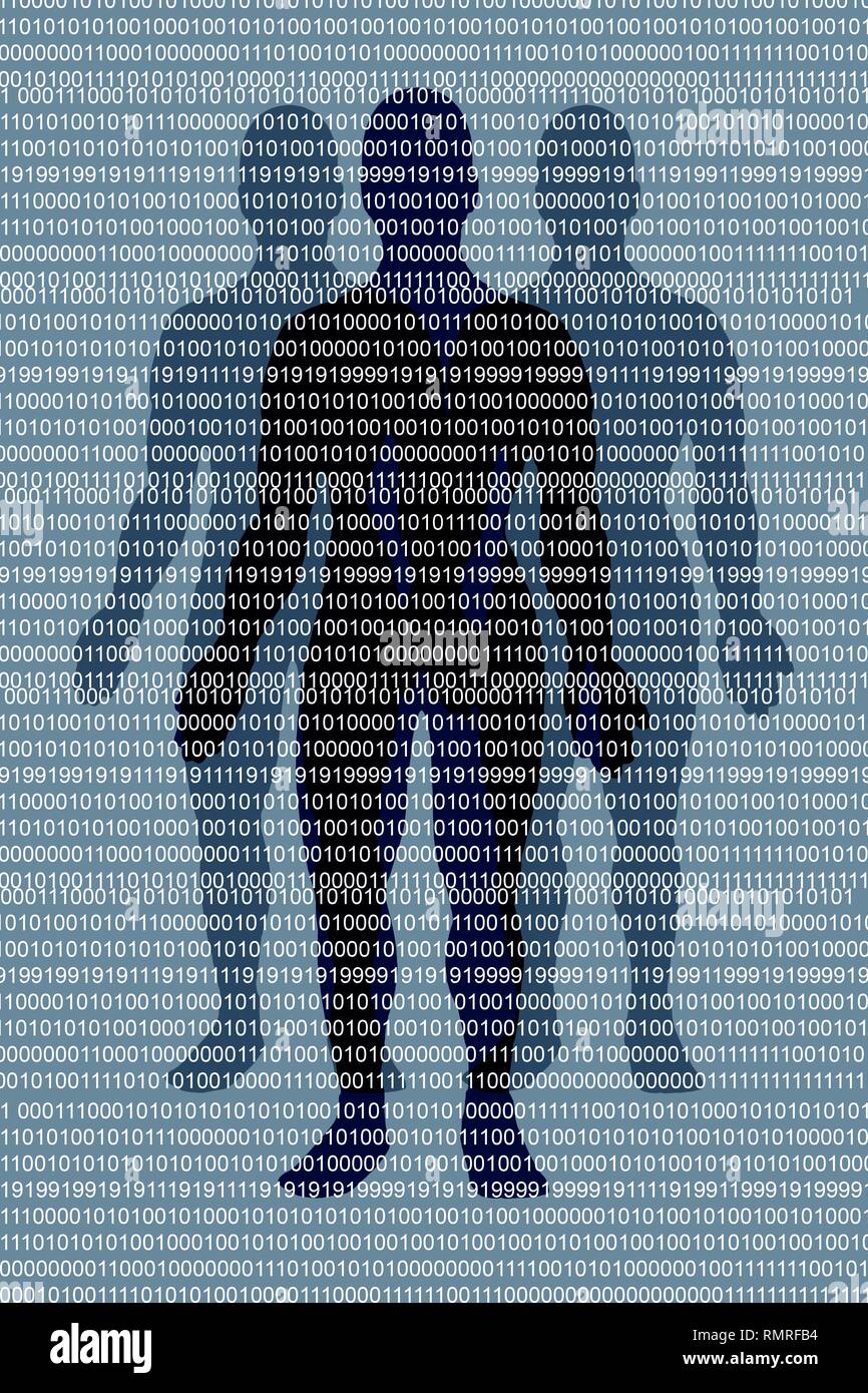 Man with binary code numbers hi-res stock photography and images - Alamy