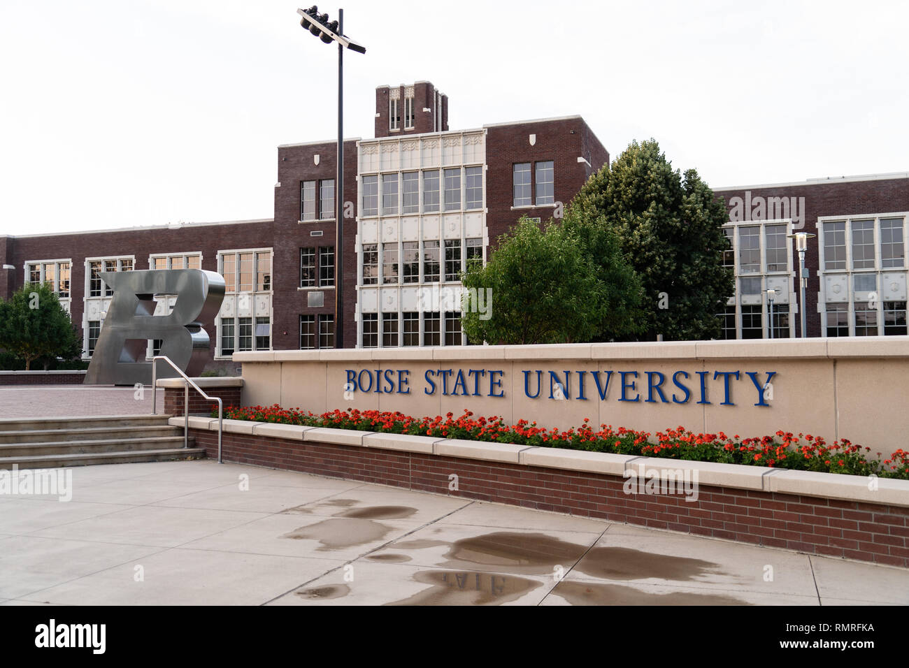 Boise, Idaho - July 21, 2018: Boise State Campus sign at the college ...