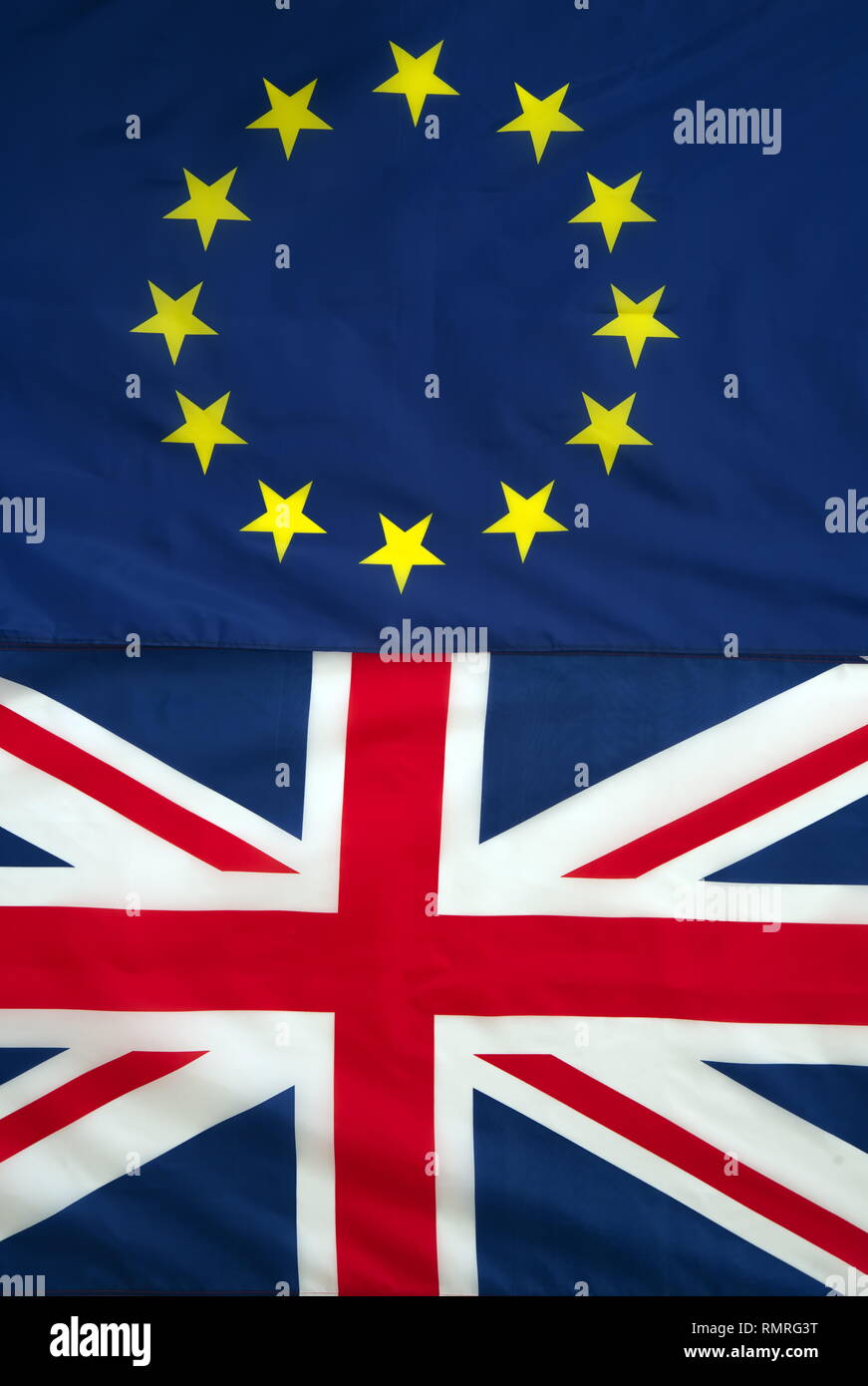 EU Union Jack flag European Union British flag Stock Photo - Alamy