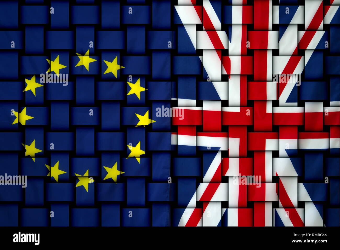 EU Union Jack flag European Union British flag Stock Photo - Alamy
