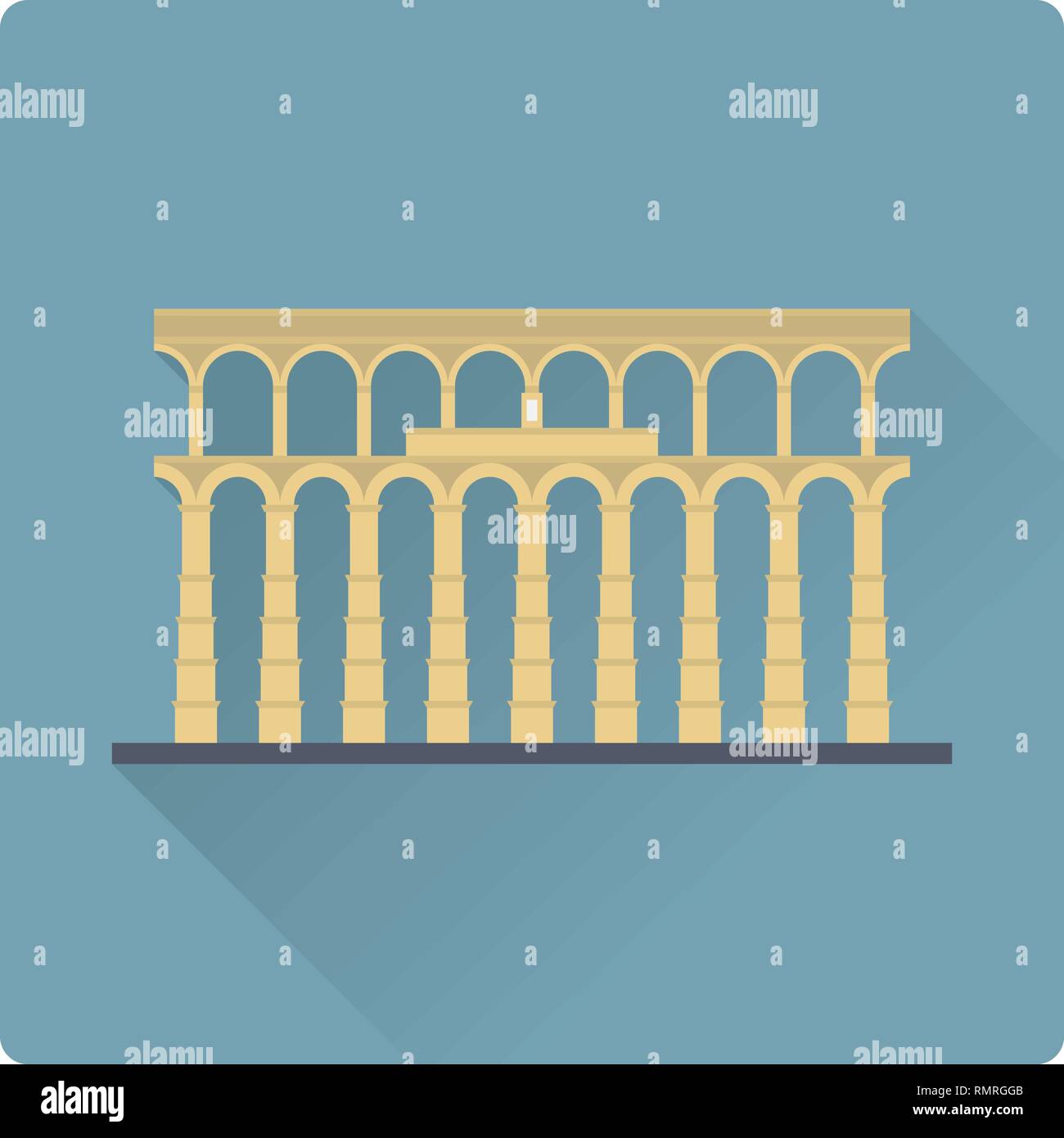 Long aqueduct Stock Vector Images - Alamy