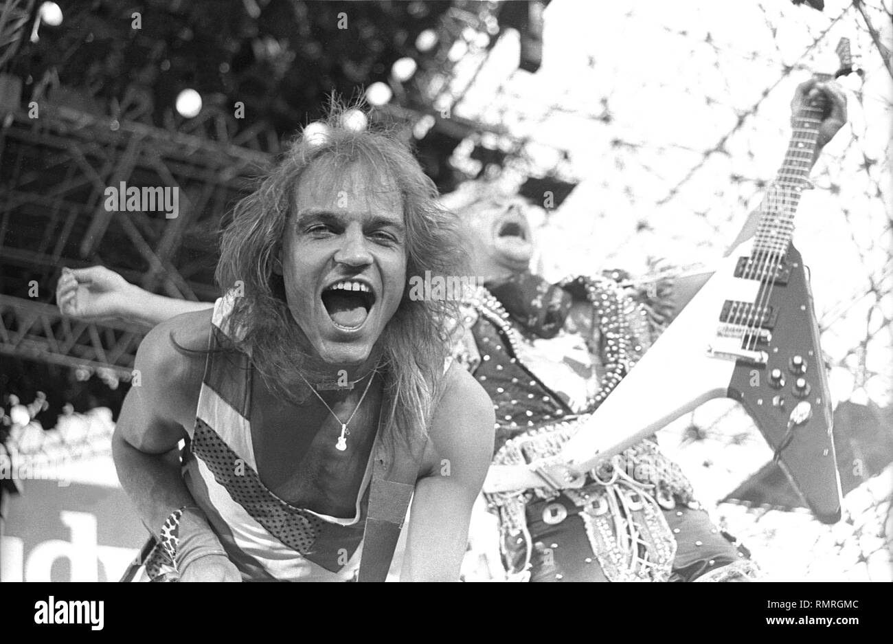 Guitarists Matthias Jabs and Rudolph Schenker of the heavy metal band ...