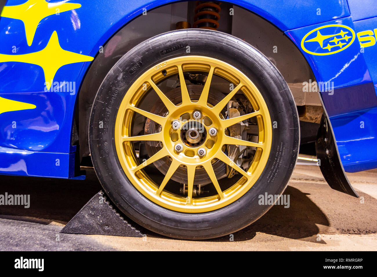 Chicago, IL, USA - February 7, 2019: Shot of the 2019 Subaru WRX STI ...