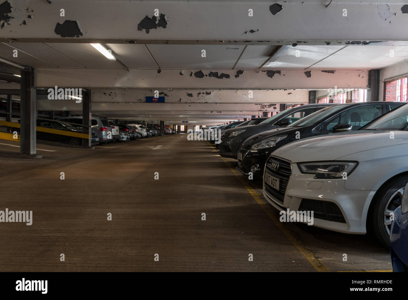 Inside Queen Street multi-story car park in Reading Stock Photo - Alamy