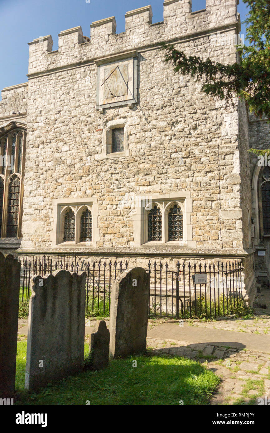 All Saint's Church and churchyard, Maidstone, Kent, UK Stock Photo - Alamy