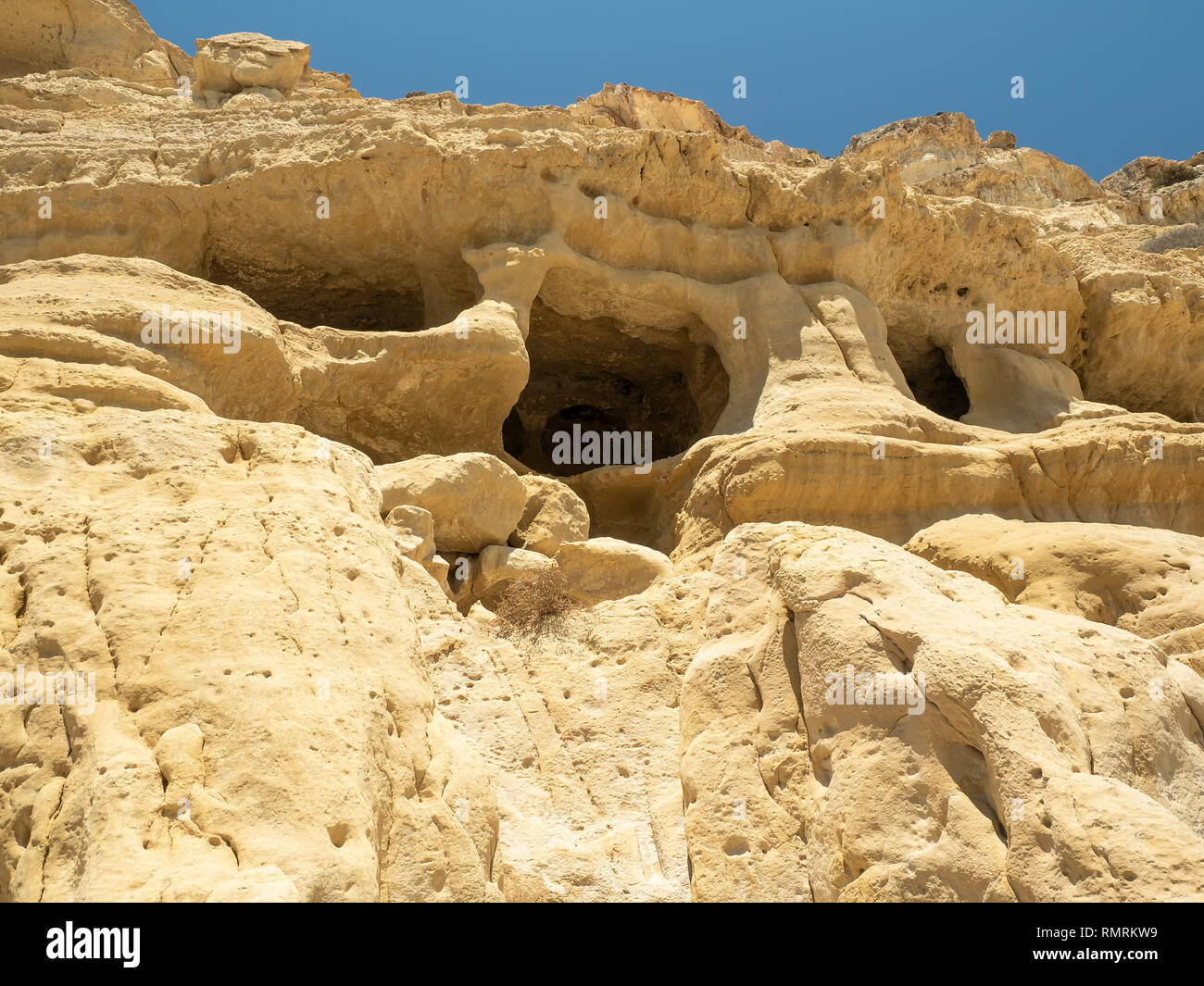 The Caves at Matala beach, Crete Island, Greece Stock Photo - Alamy