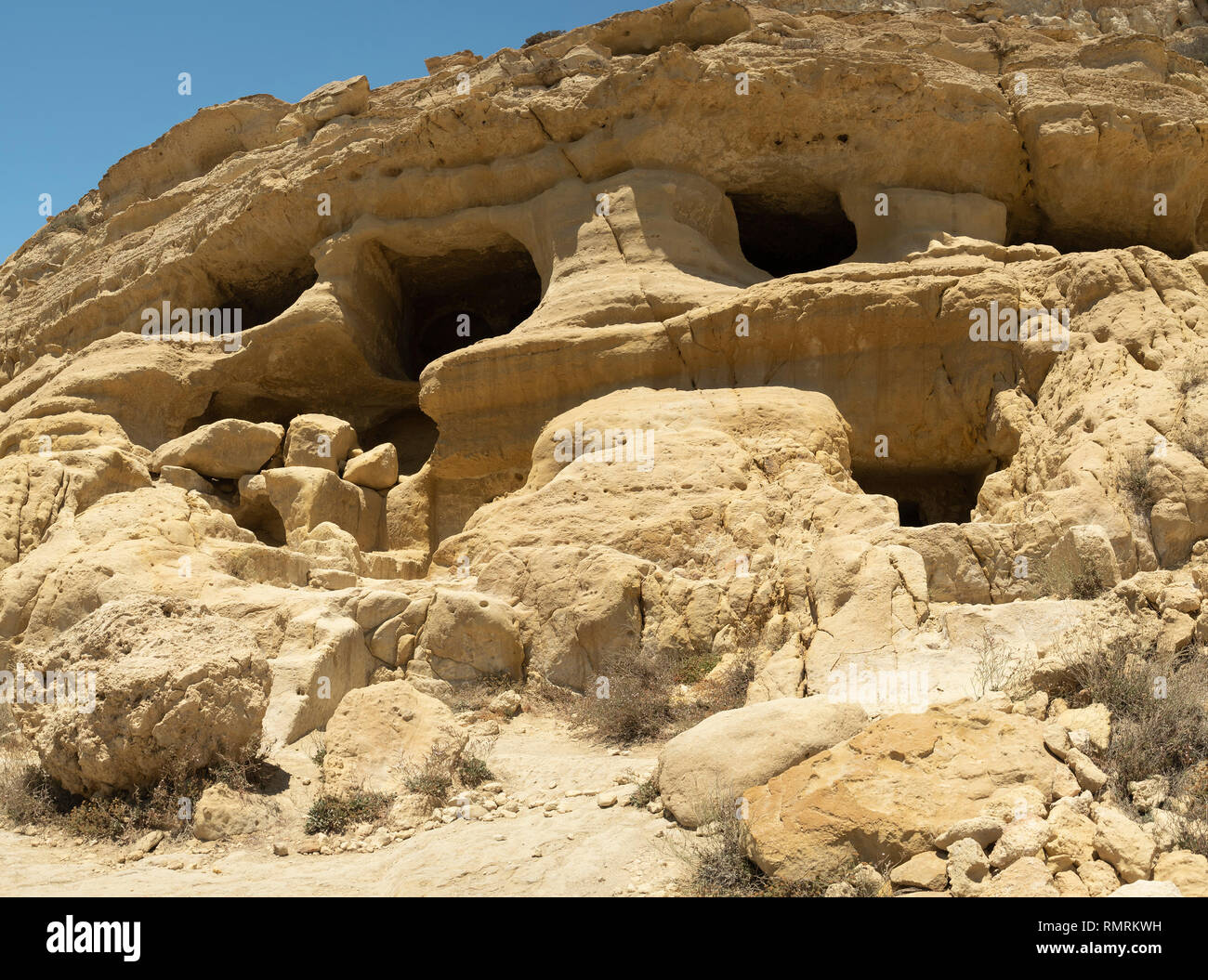 The Caves at Matala beach, Crete Island, Greece Stock Photo - Alamy