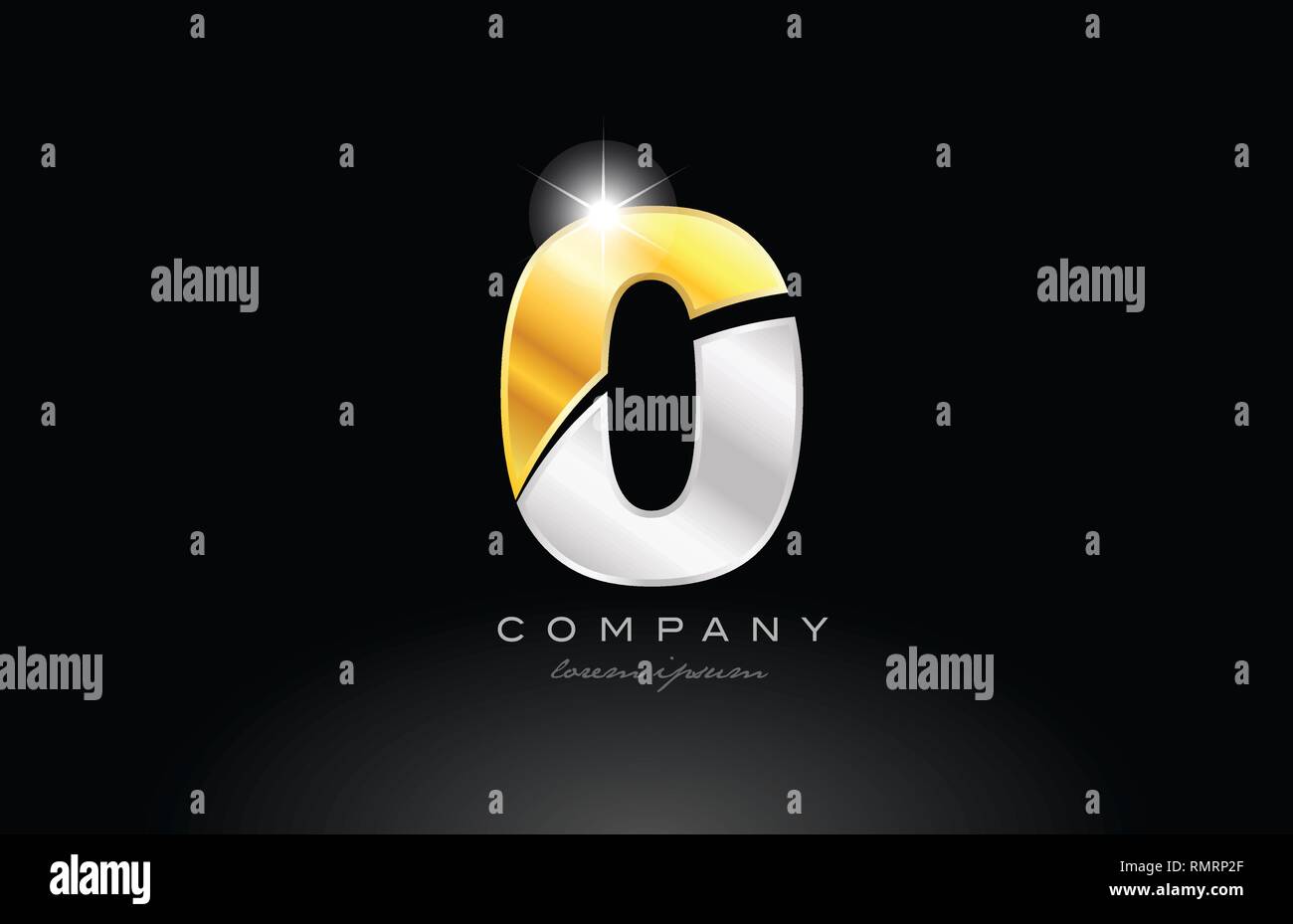 Gold metal number zero Stock Vector Images - Alamy