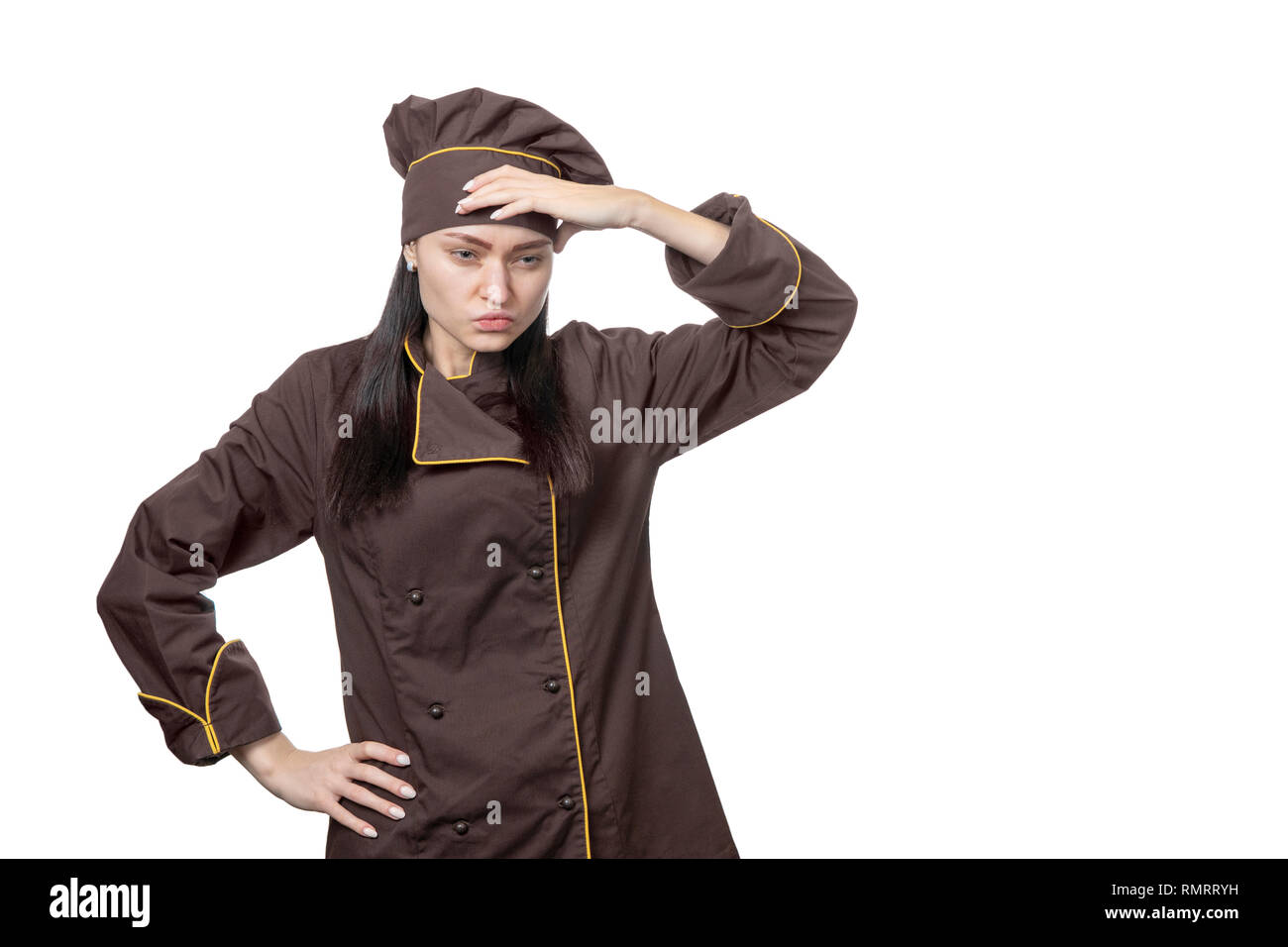 Serious chef woman hi-res stock photography and images - Alamy