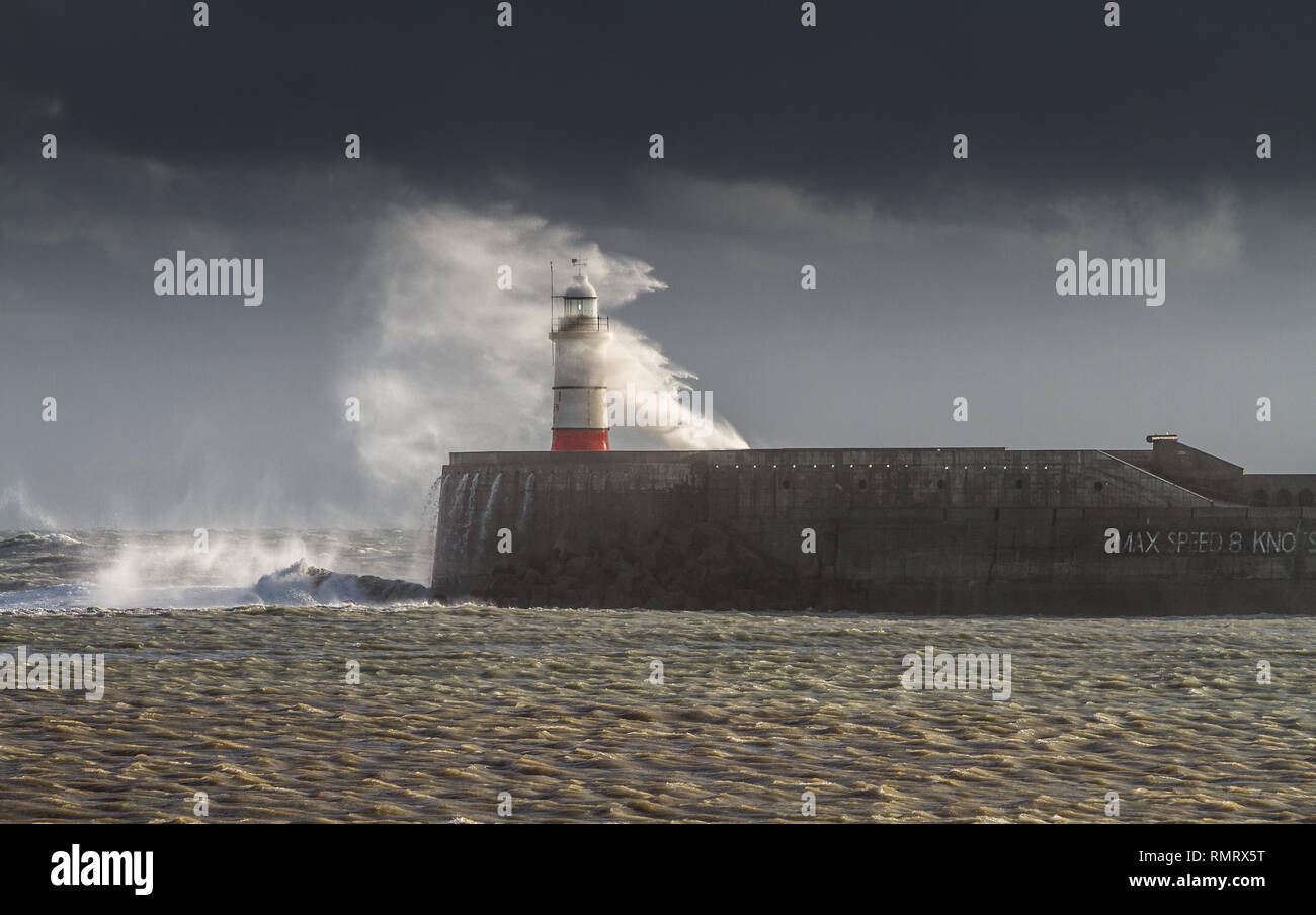Harbour during winter storm hi-res stock photography and images - Alamy