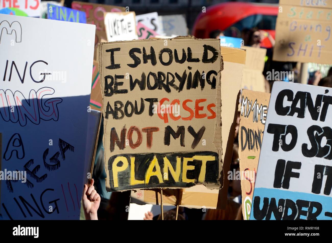 school children in london who left school to protest against the ...