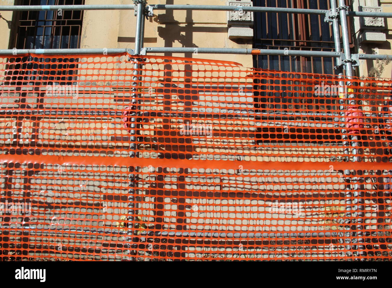 Orange construction barrier netting hi-res stock photography and images ...