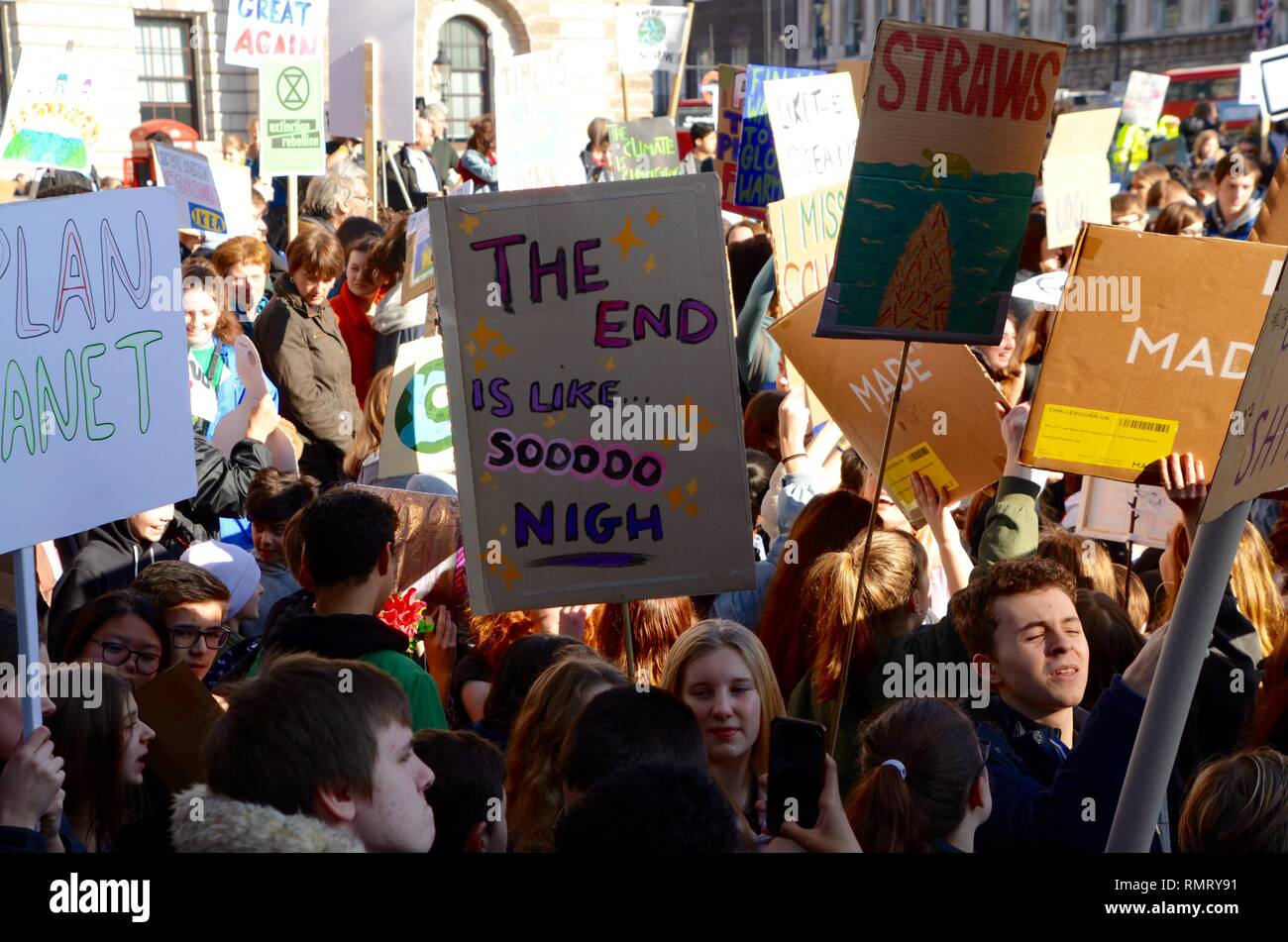 school children in london who left school to protest against the ...