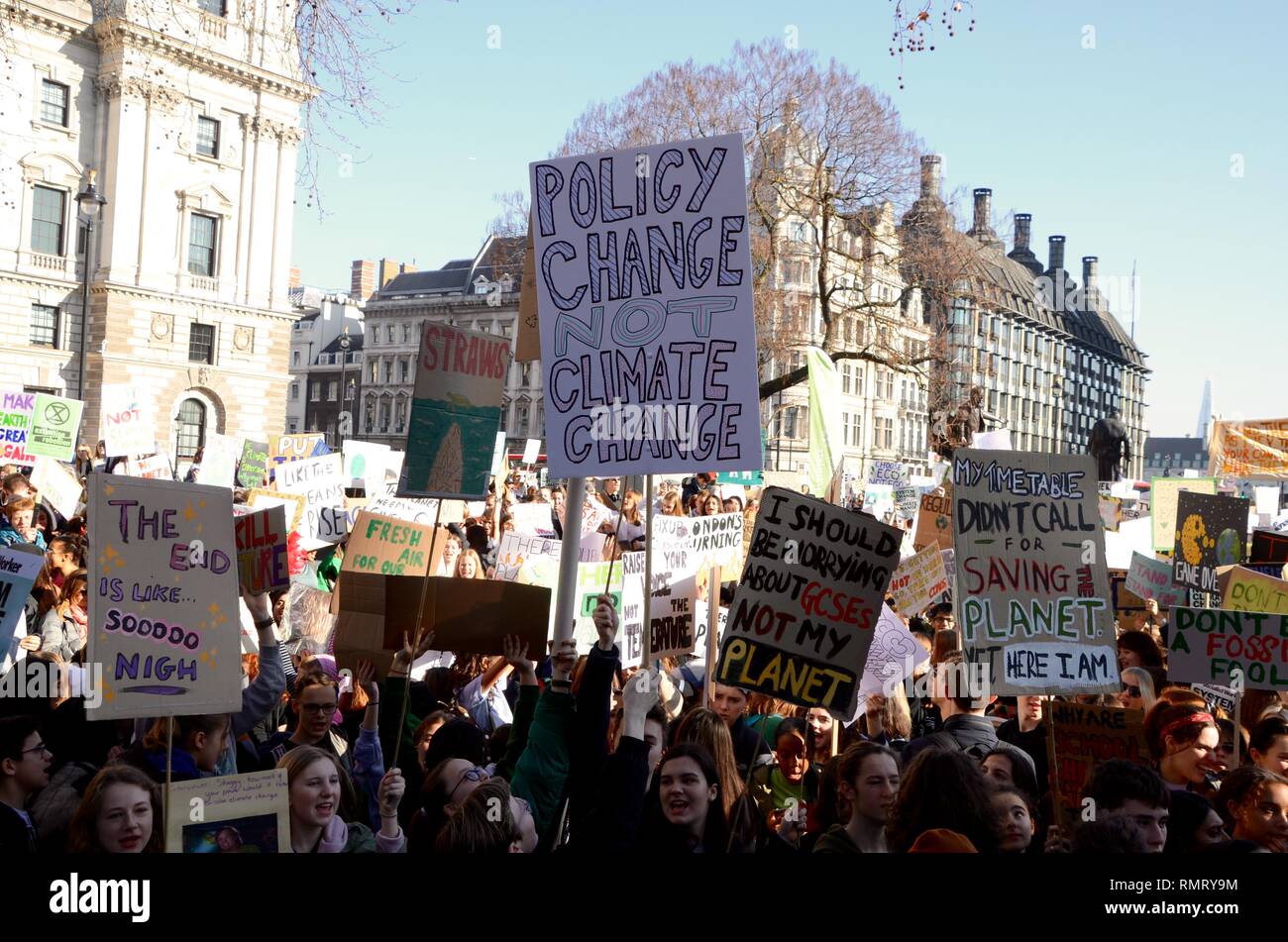school children in london who left school to protest against the ...