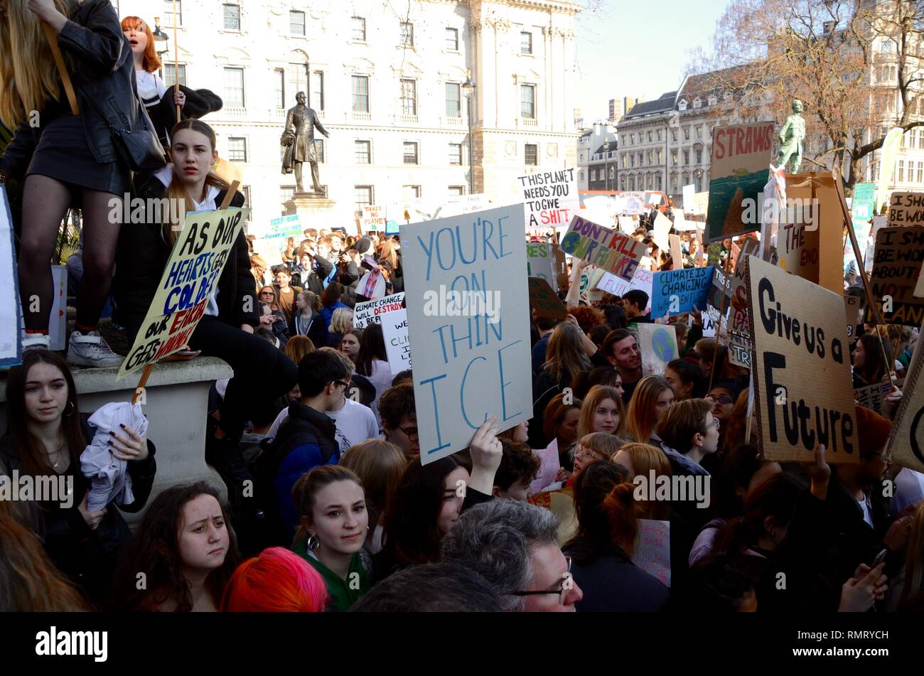 school children in london who left school to protest against the ...