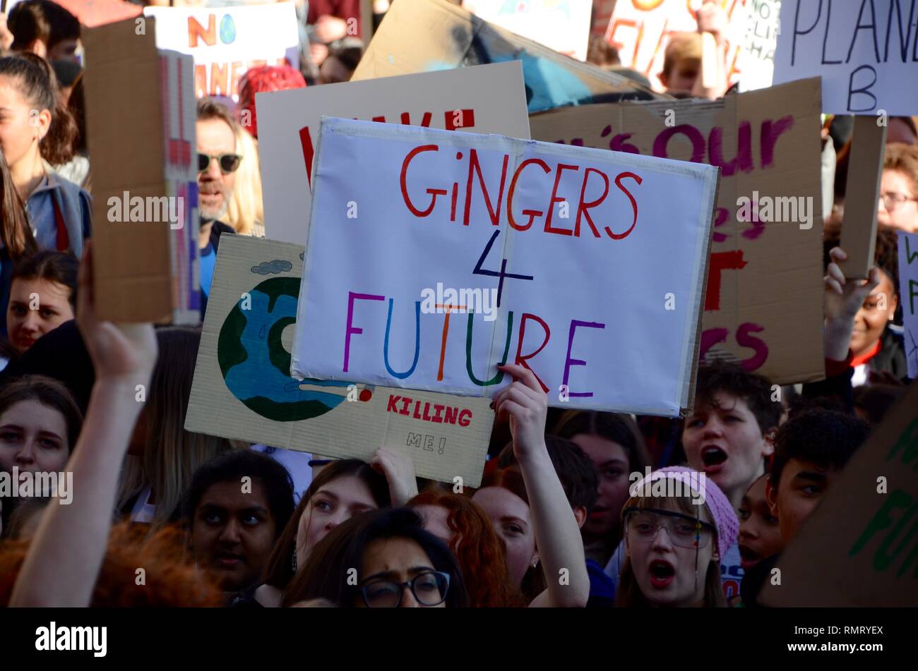 school children in london who left school to protest against the ...