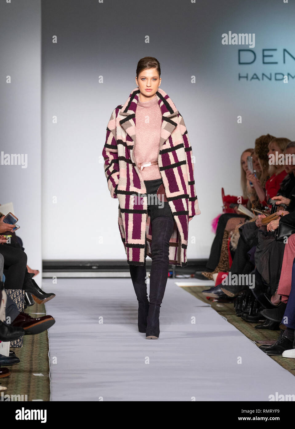 Model walks runway for Dennis Basso Fall/Winter 2019 collection during ...