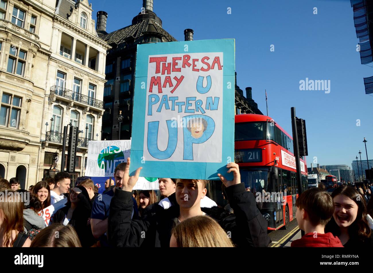 school children in london who left school to protest against the ...