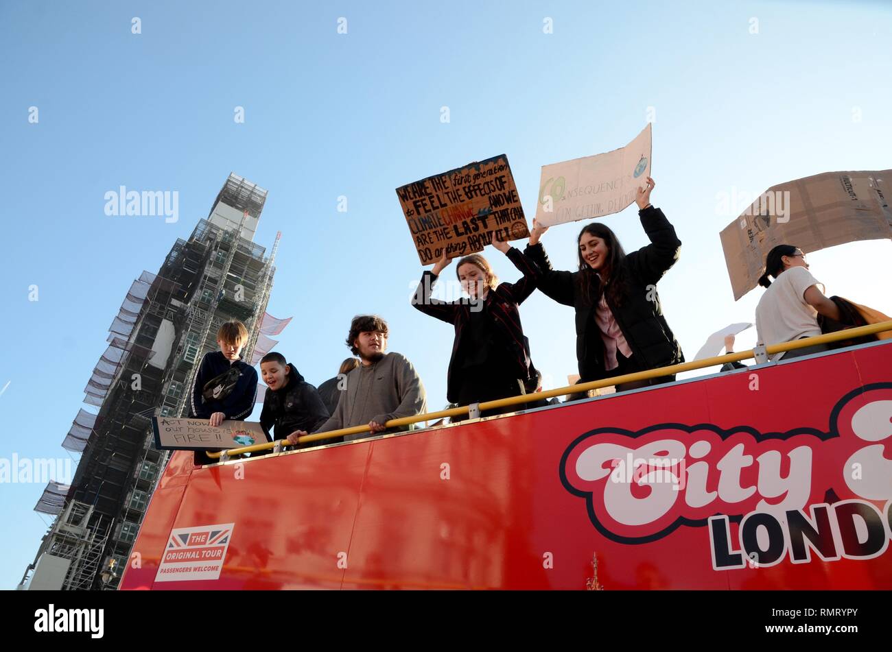 school children in london who left school to protest against the ...