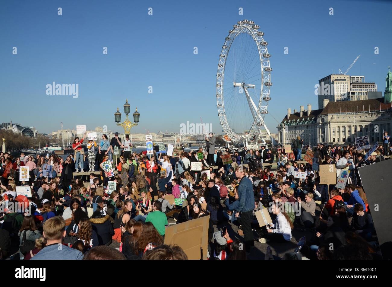 school children in london who left school to protest against the ...