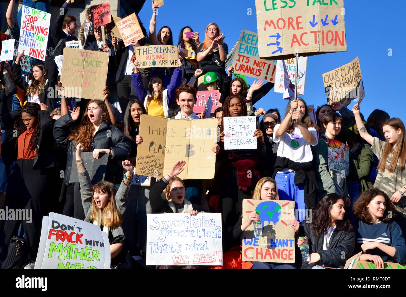 school children in london who left school to protest against the ...