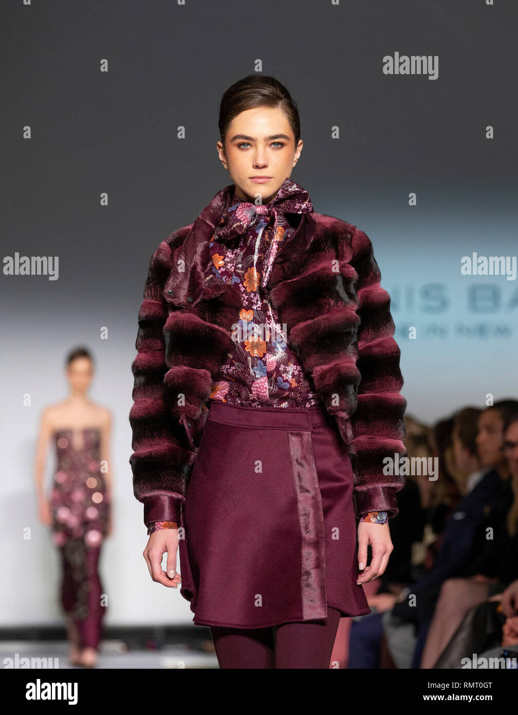 Model walks runway for Dennis Basso Fall/Winter 2019 collection during ...