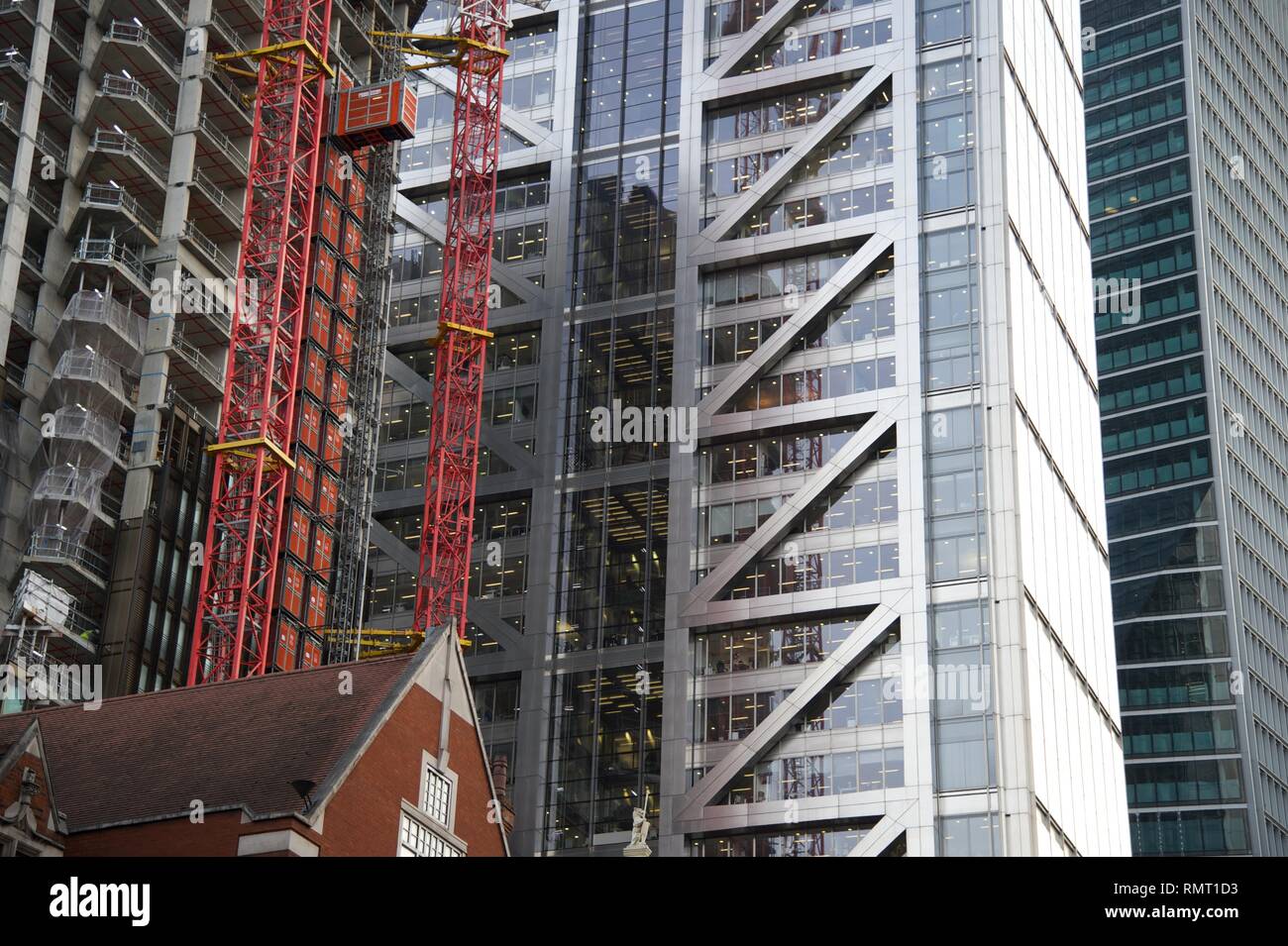 City of London construction of sky scrapers Stock Photo - Alamy