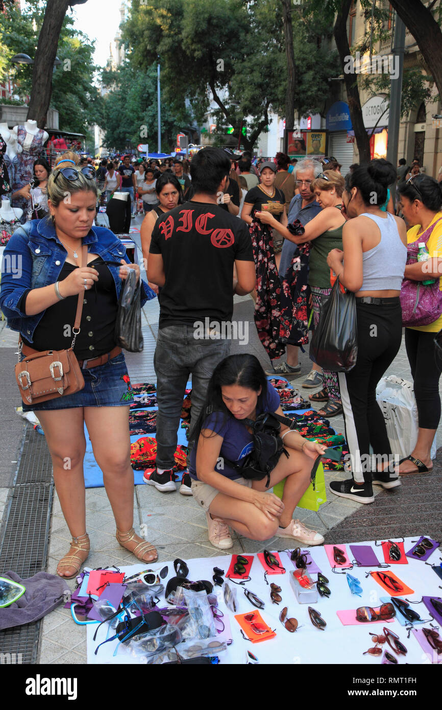 Chile, Santiago, street market, vendors, people, crowd Stock Photo - Alamy