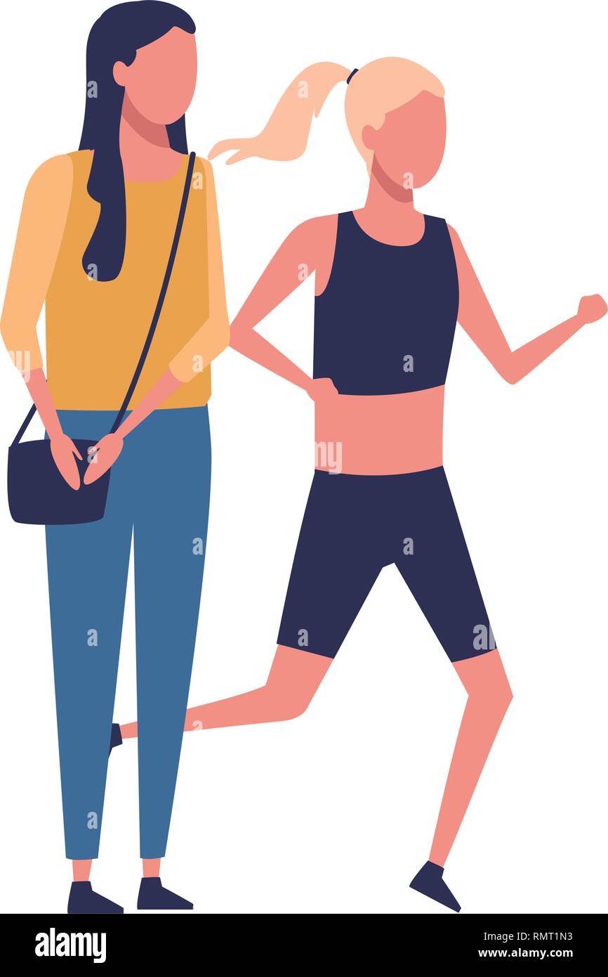 faceless girls sports excercise Stock Vector Image & Art - Alamy