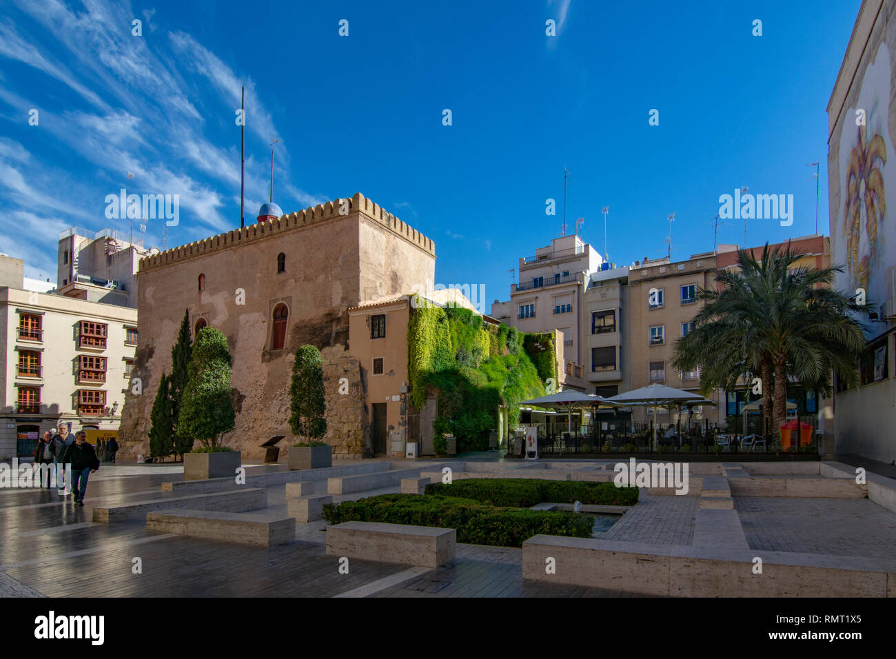 Elche, Alicante, Spain; February 2017: Tower of the Calahorra in the ...