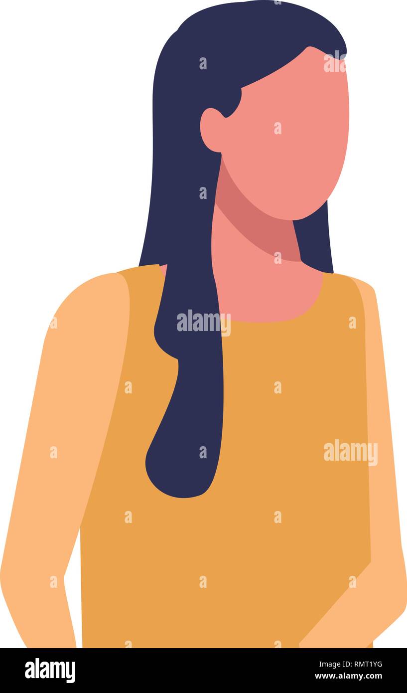 faceless girl portrait Stock Vector Image & Art - Alamy