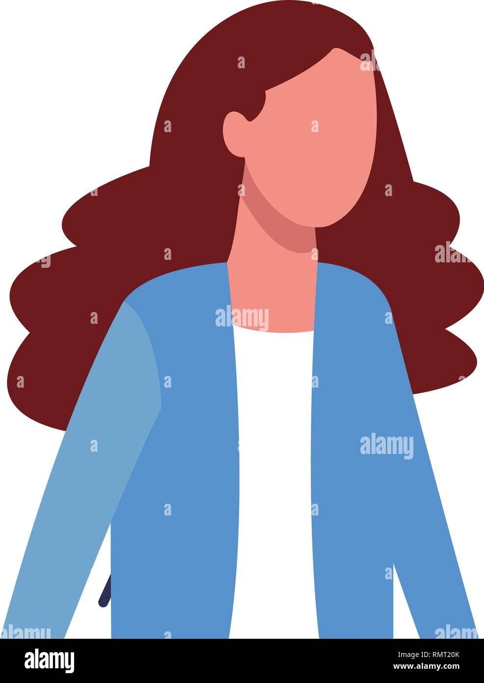 faceless girl portrait Stock Vector Image & Art - Alamy