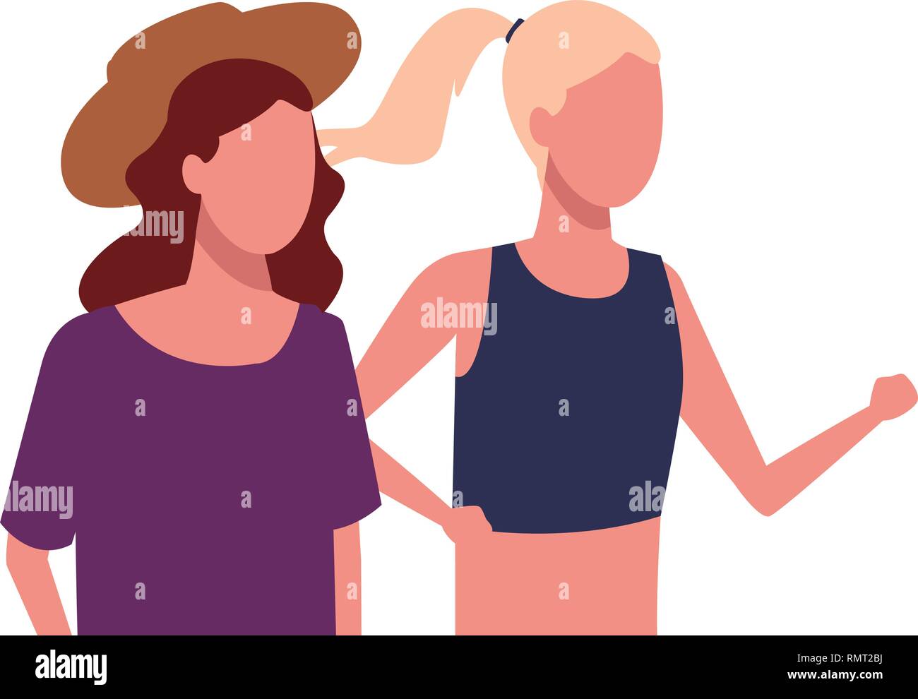 faceless girls running sports Stock Vector Image & Art - Alamy