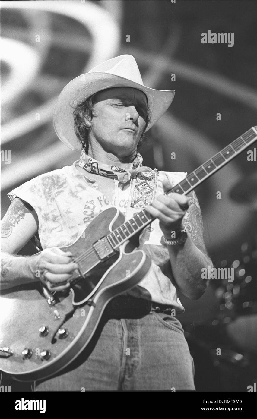 Guitarist Dickey Betts of the Allman Brothers Band is shown performing ...