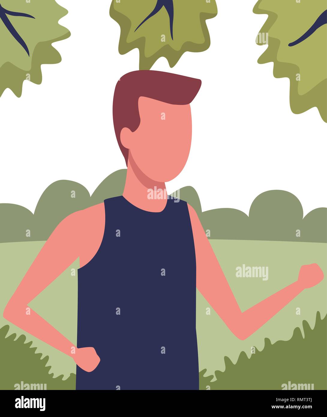 young man in nature profile cartoon Stock Vector Image & Art - Alamy