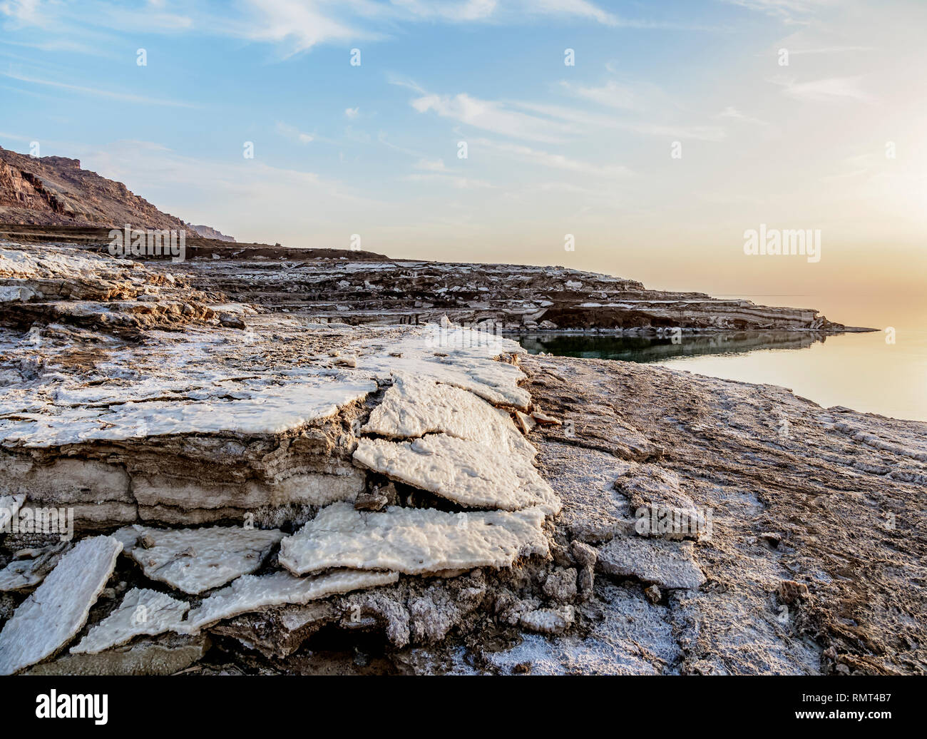 Salt Formations on the shore of the Dead Sea, Karak Governorate, Jordan ...