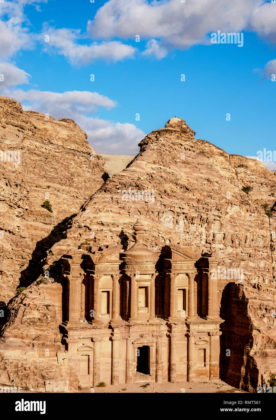 The Monastery, Ad-Deir, elevated view, Petra, Ma'an Governorate, Jordan ...