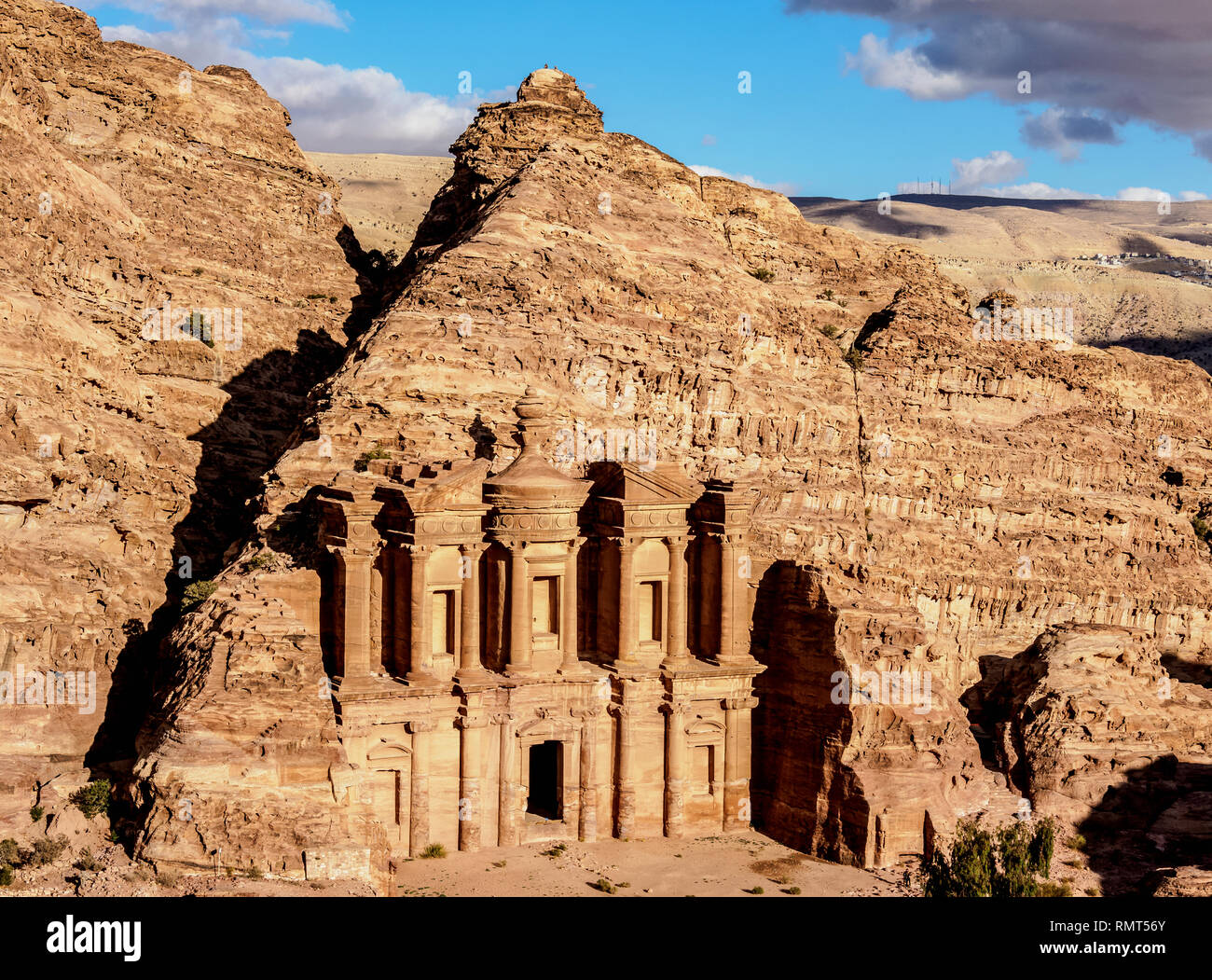 The Monastery, Ad-Deir, elevated view, Petra, Ma'an Governorate, Jordan ...