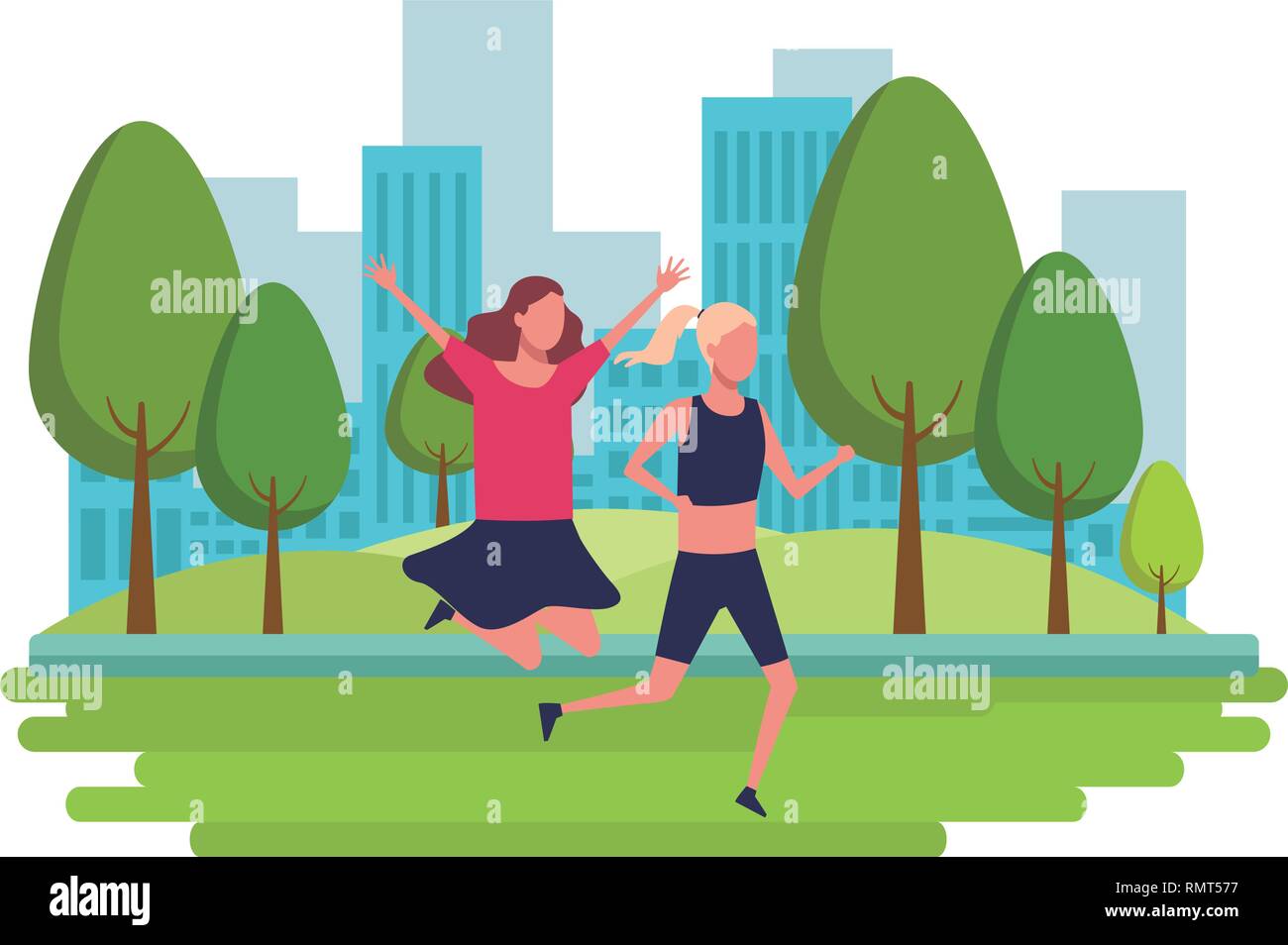 faceless girls sports excercise Stock Vector Image & Art - Alamy