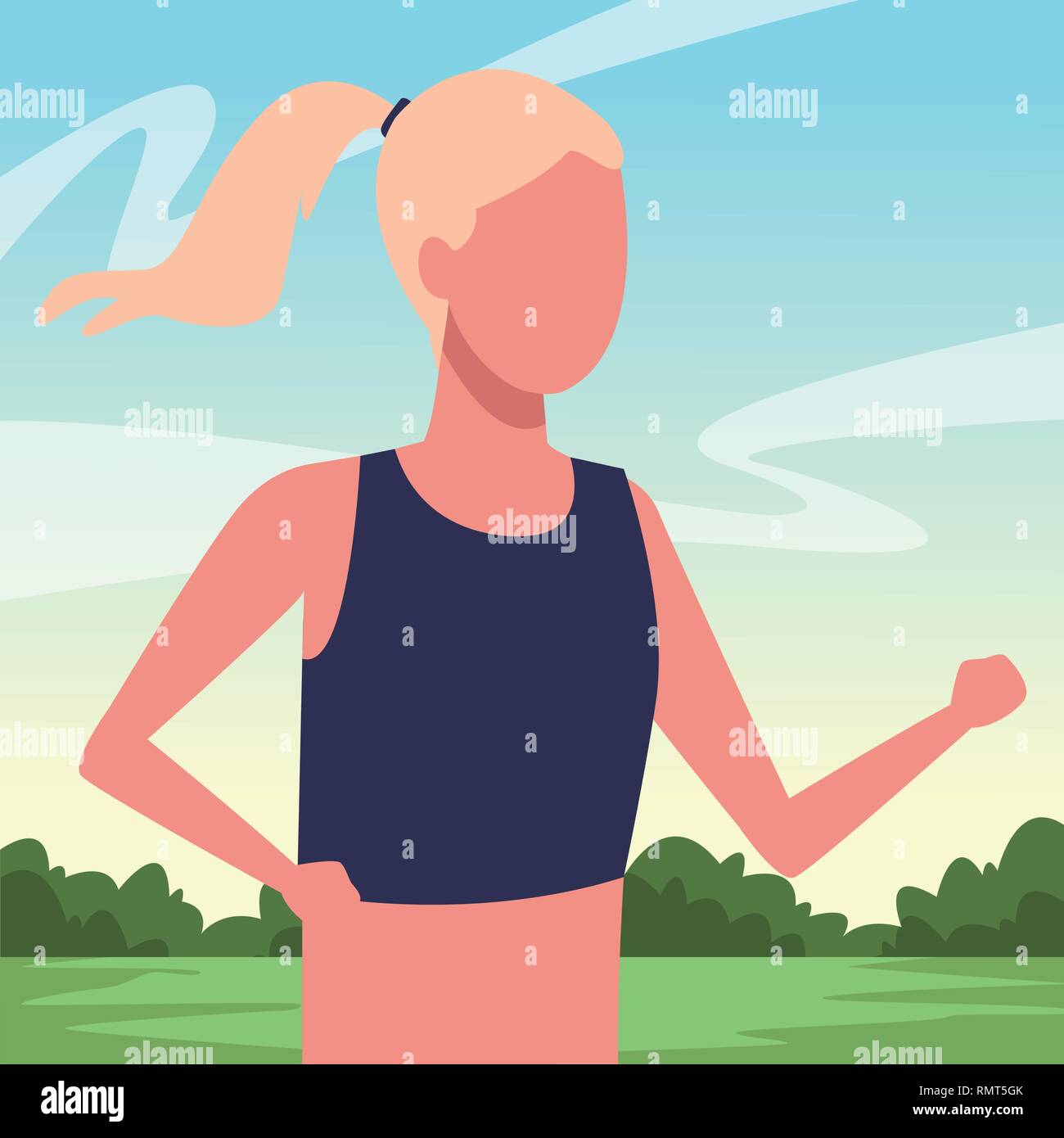faceless girl sports portrait Stock Vector Image & Art - Alamy