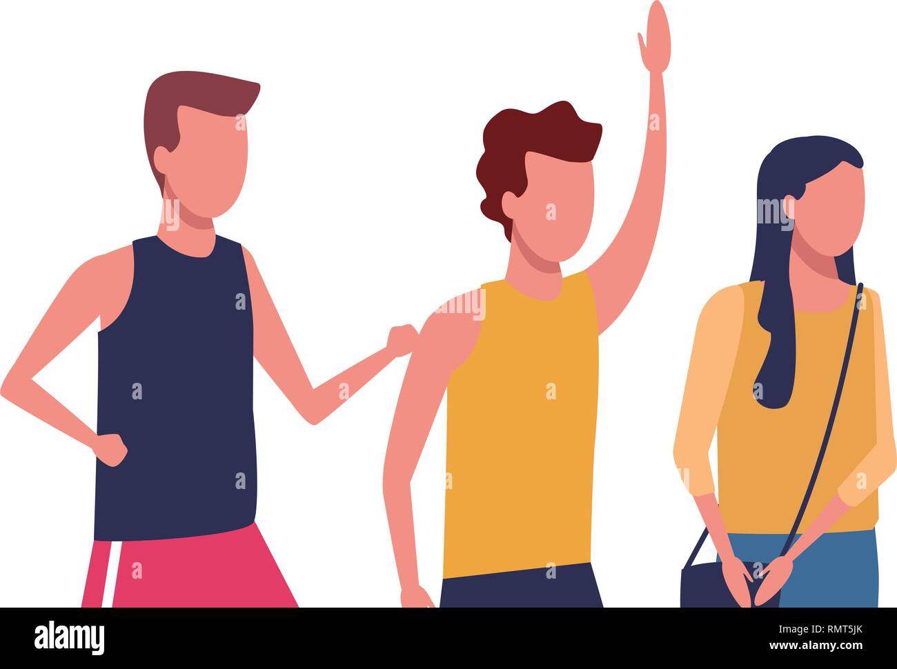 people walking and running cartoon Stock Vector Image & Art - Alamy